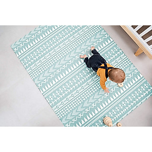 Berry Lane Baby Play Mat | Large 6.5 ft x 4.5 ft One-Piece Reversible Foam Floor Playmat | Tummy Time | Extra Soft & Thick | Non-Toxic | for Infants, Babies, Toddler, and Kids