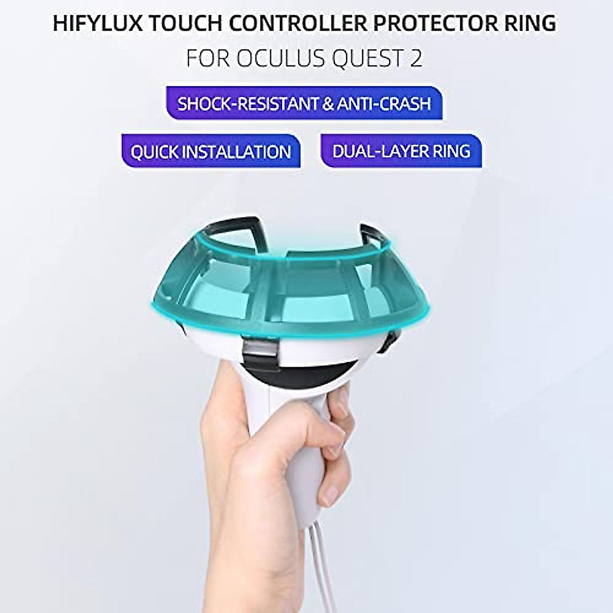 2pcs VR Grip Accessories Anti-Shock Touch Controller Frame Protective Guard Anti Break Shell Protective Cover Cage for Oculus Quest 2