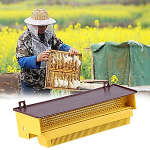 Walfront Pollen Trap, Pollen Collector 39x14x10cm Removable Plastic Pollen Trap with Ventilated Pollen Tray Beekeeping Tool Used in Beekeeping Industry