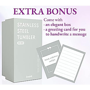 Onebttl Birthday Gifts for Women, Happy Birthday Tumbler for Her, Friends, 20 oz Insulated Cup with Funny Socks, Glitter Purple, Queens are Born in October