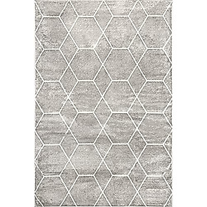 nuLOOM Veronica Geometric Honeycomb Area Rug, 8' x 10', Grey