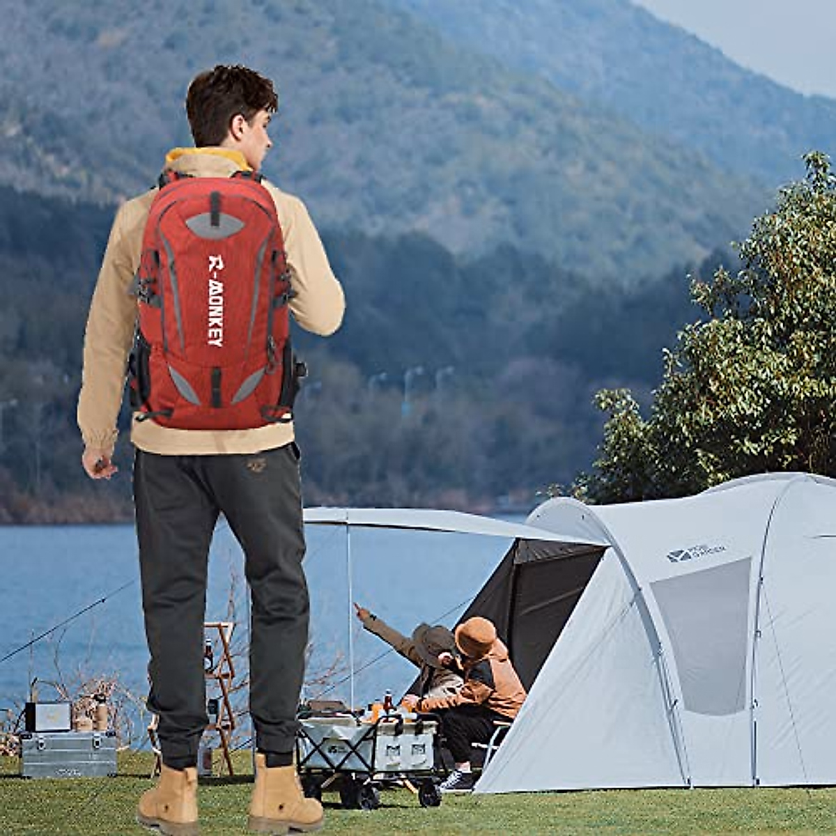 RuRu monkey 30L Hiking Backpack, Waterproof Lightweight Daypack for Cycling Skiing Camping