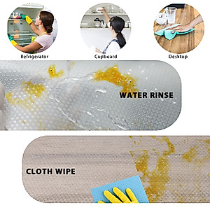 12 PCS Refrigerator Liners,Cailide Washable Mats Covers Pads,Home Kitchen Gadgets Accessories Organization for Glass Shelves Multi-Use Shelf Drawer Fridge Liners (White, 12 Pack (17.7"×11.6"))