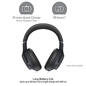 Technics Wireless Noise Cancelling Headphones, High-Fidelity Bluetooth Headphones with Multi-Point Connectivity, Impressive Call Quality, and Comfort Fit - EAH-A800-K Black