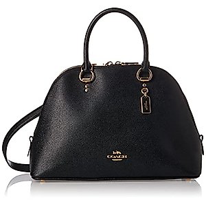 Coach Katy Satchel In Signature Canvas (Black)