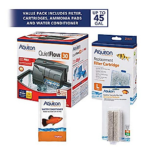 Aqueon Aquarium Filter Kit w/Media (4 Month Supply), Up to 45 Gallons