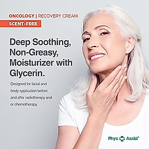 PhysAssist Oncology Recovery Cream: 4 oz Unscented, Super Moisturizing for Dry, Itchy, Sensitive Skin