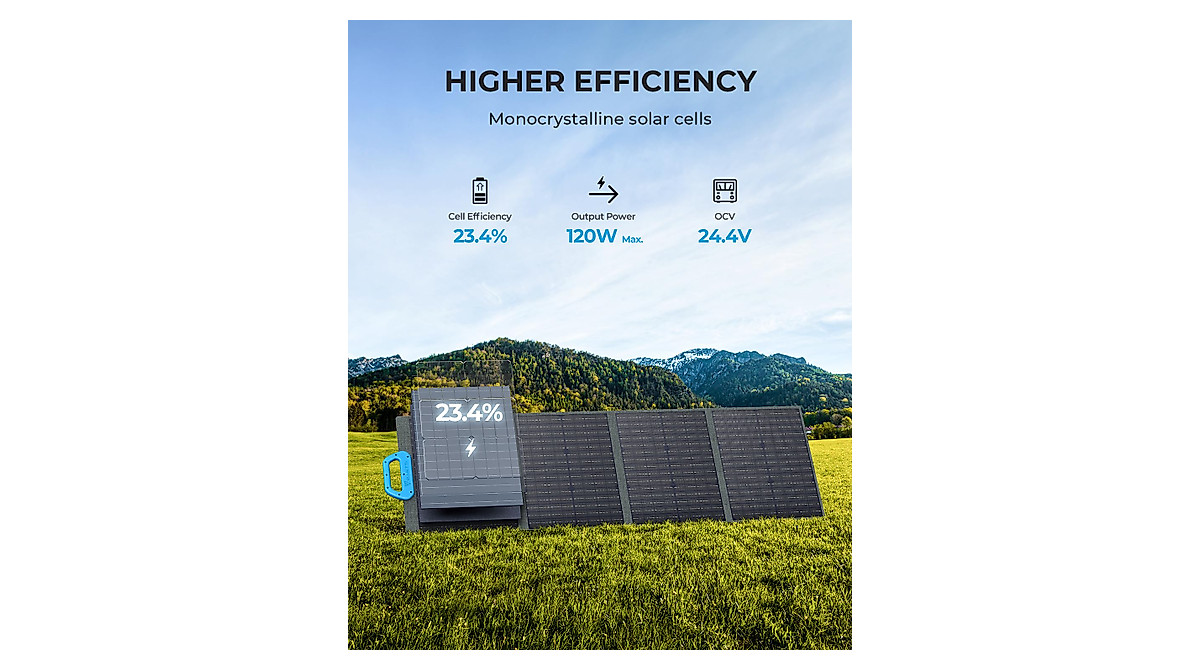 BLUETTI Solar Generator EB70S with PV120 Solar Panel Included, 716Wh ...