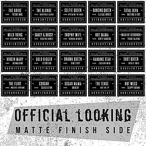 Bachelorette Party Mugshot Signs - Girls Night Out, Birthday, Wedding & Bachelorette Party Supplies Decorations - 21 Reversible Photo Booth Prop Signs - 42 Variations