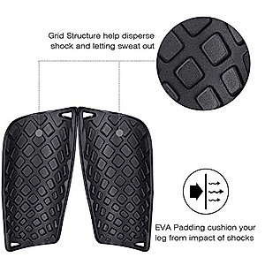 Gonex Soccer Shin Guards for Kids Adult, Youth Boys Girls Shin Guards Slip in Soccer Shin Pad Sleeves Canilleras for Football Games, EVA Cushion Protection Reduce Shocks & Injuries