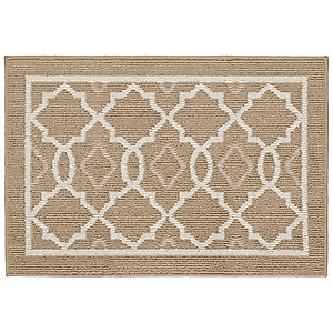CHICHIC Khaki Indoors Doormat 31.5'' x 20'' Inch Welcome Mat Front Back Indoors Door Mats for Home Entrance Entry Way Entry Rugs Floor Mat Machines Washable Rugs Inside Non Slip Outdoors Rugs