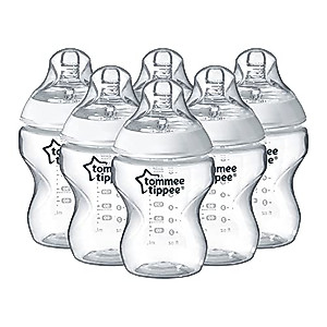 Tommee Tippee Closer to Nature 260 Ml Easivent Bpa-Free Feeding Bottles (Pack of 6)