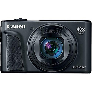 Canon PowerShot SX740 Digital Camera Bundle (Black) with Tripod Hand Grip, 64GB SD Memory, Case and More