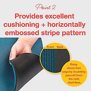 Primasole Yoga Mat Eco-Friendly Material 1/2"(10mm) Non-Slip Yoga Pilates Fitness at Home & Gym Twin Color Jango Green/Black PSS91NH075A