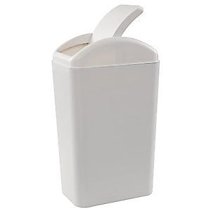 Ucake 3.5 Gallon Plastic Trash Can with Swing Top, Swing Lid Waste Bin