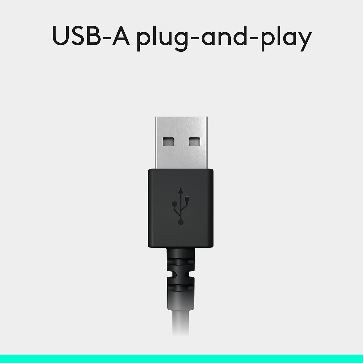 Logitech H390 Wired Headset, Stereo Headphones with Noise-Cancelling Microphone, USB, In-Line Controls, PC/Mac/Laptop - Black