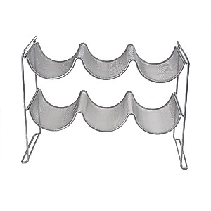 Mind Reader Wine Rack Stand Holds 6 Bottles of Wine, Wine Bottle Holder, Perfect for Bar, Wine Cellar, Countertop Organizer