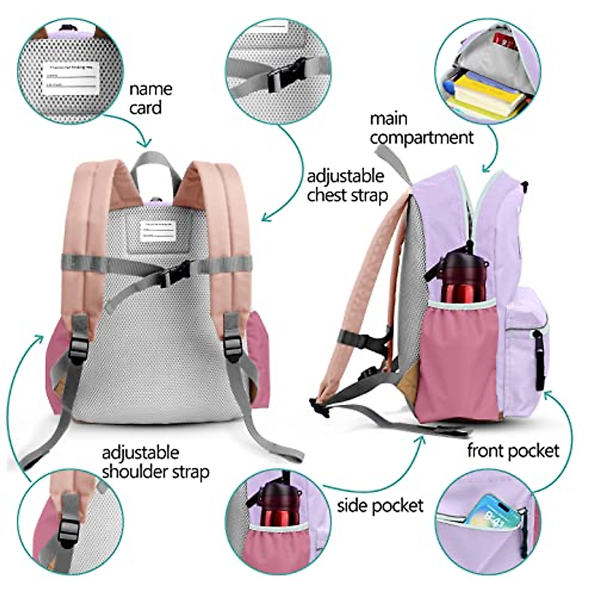 Preschool Toddler Backpack For Boys Girls, Toddler School Mini Backpack For School & Travel, Small Kids Child Backpacks, Preschool Kindergarten Elementary Toddler bag, 11" H, For Kids 2-4, Small