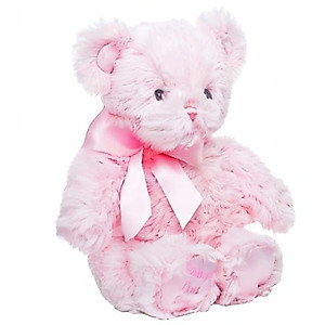 Bearington Pink Teddy Bear Plush, 12 Inch Stuffed Animal for Girls