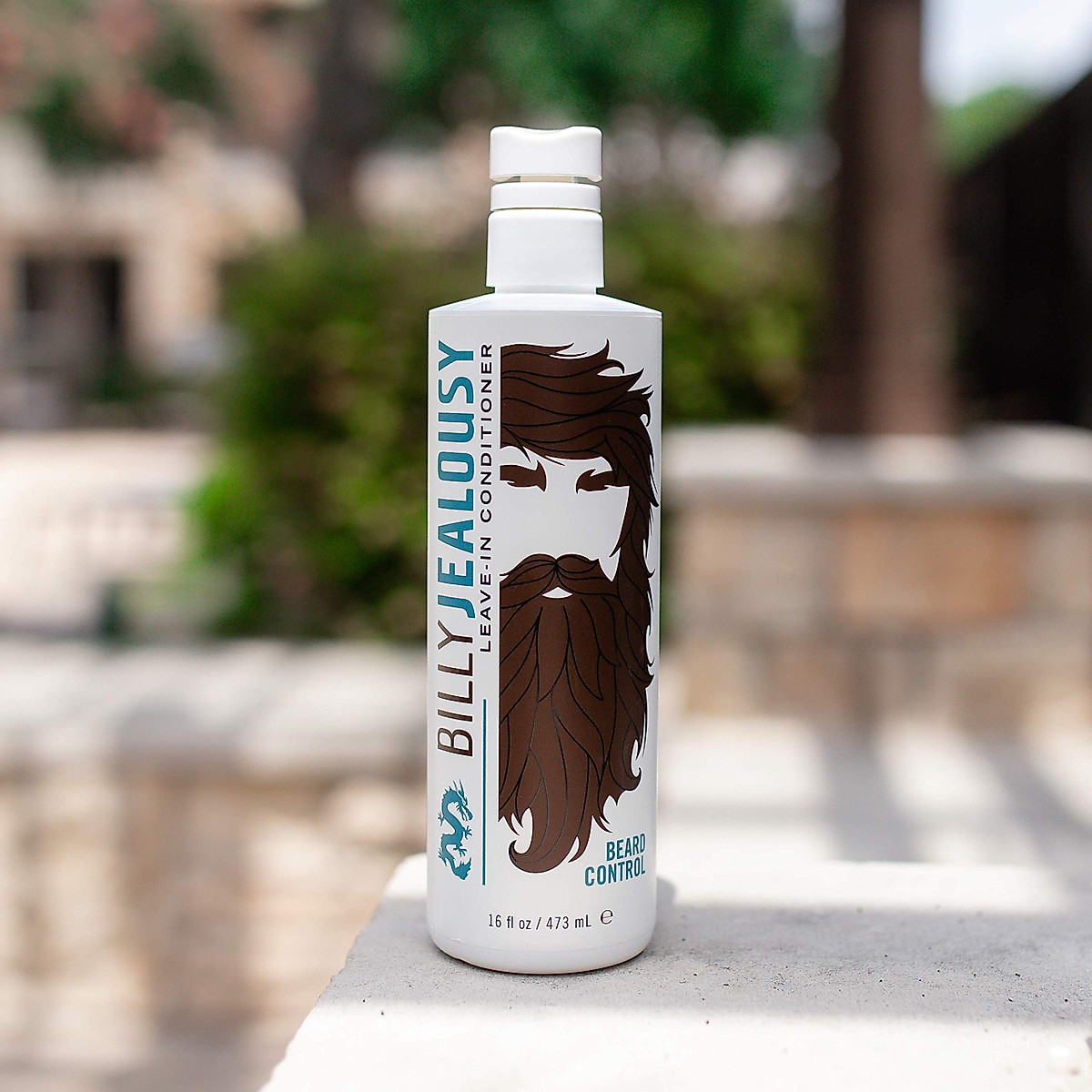 Billy Jealousy Beard Control Leave In Beard Conditioner for Men with Aloe Leaf Juice and Jojoba Seed Oil, Softens Hair and Skin, Light Hold with Matte Finish, 16 Fl Oz