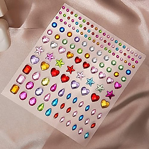 Face Jewels Gems Stick on Face Rhinestones for Makeup Body Jewels Face Crystals Eye Gems Jewels Diamonds Rhinestone Stickers for Face Eye Euphoria Makeup Taylor Gems (Hearts)