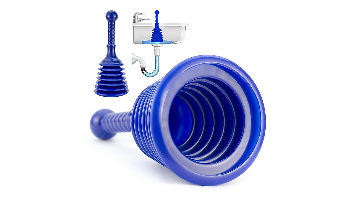 Luigi's Dual-Force Plunger Bundle for Drains and Sinks | Effective ...