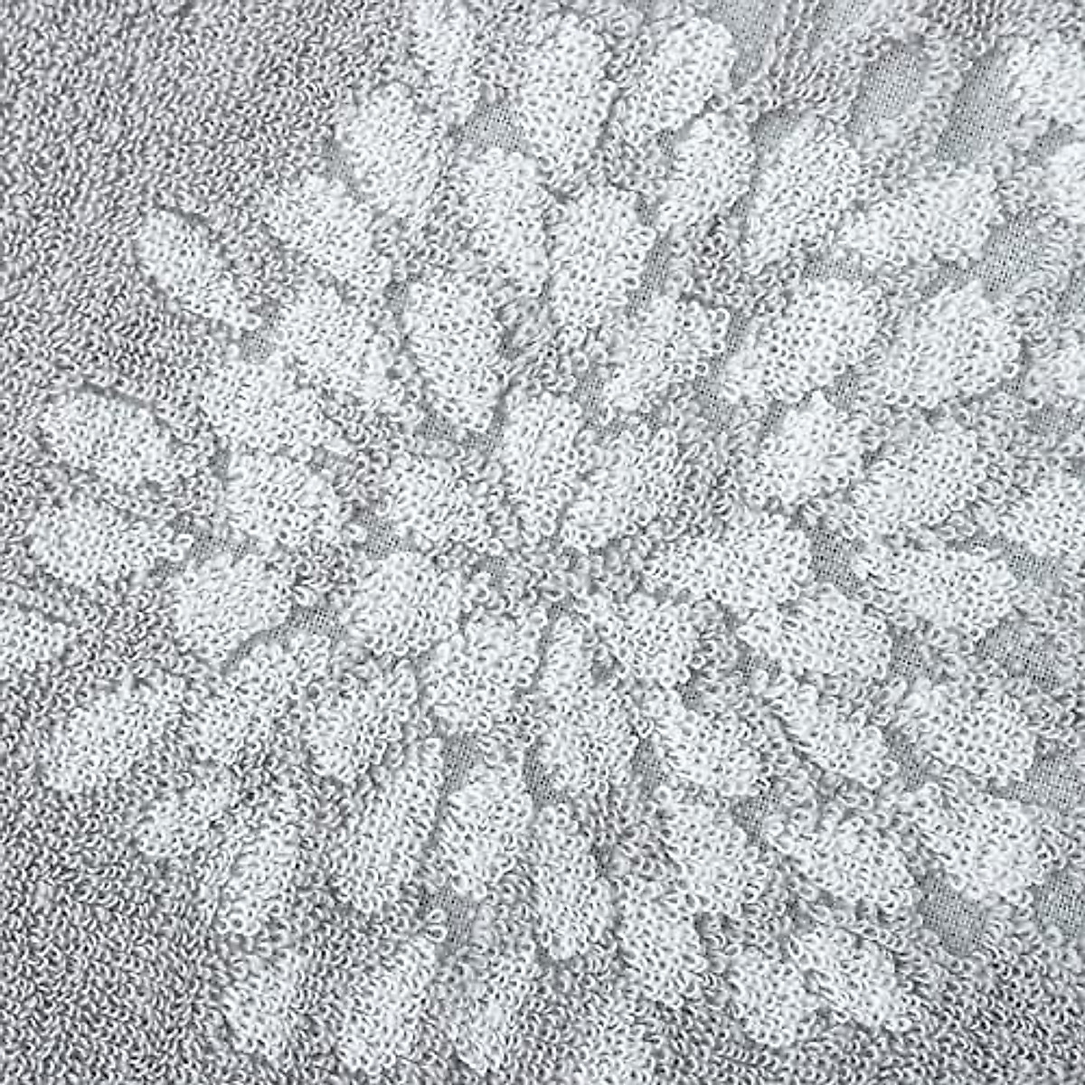 Pidada Hand Towels Set of 4 Hydrangea Floral Pattern 100% Cotton Absorbent Soft Decorative Towel for Bathroom (Light Grey)