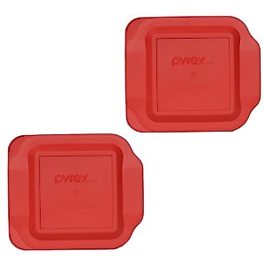Pyrex 222-PC 2qt Red Lid (2-Pack)