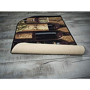 Brumlow MILLS Wine Botique Area Rug for Kitchen, Dining, Bedroom, Living Room and Home Decor, 19" x 32", Tan