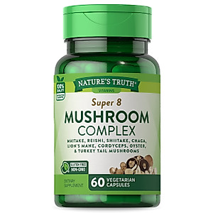 Nature's Truth Mushroom Complex Capsules | 60 Count | Full Spectrum Complex of Super 8 Mushrooms | Non-GMO, Gluten Free Supplement
