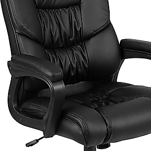 Flash Furniture Flash Fundamentals Big & Tall 400 lb. Rated Black LeatherSoft Swivel Office Chair with Padded Arms