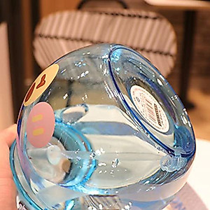 Meideli 48OZ Cute Water Bottles with Lid Straw and Strap, Clear Large Capacity Creative Summer Aesthetic Water Bottles for Girls Boys Blue