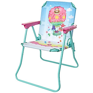 DreamWorks Trolls 2 Patio Chair for Kids, Portable Folding Park Lawn Chairs