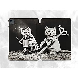 Kawaii Animal Funny Kitten case Compatible with iPad Mini Air Pro 7.9 8.3 9.7 10.2 10.9 11 12.9 inch Pattern Cover New 2022 2021 Trifold Stand 3 4 5 6 7 8 9 Generation 364 (11" Pro 1/2/3 gen)