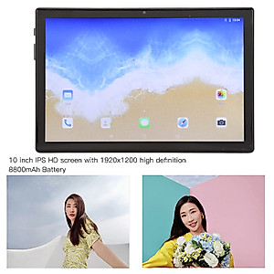 PUSOKEI Tablet 10 Inch MT6889 Octa Core 6G RAM 128G ROM for Android Tablet, IPS HD Display 8800mAh Tablets 5G Dual Band WiFi Tablet(US Plug)