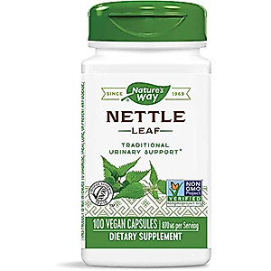 Nature's Way Nettle Leaf 435 mg, TRU-ID Certified, Non-GMO Project, Vegetarian, 100 Count, Pack of 2