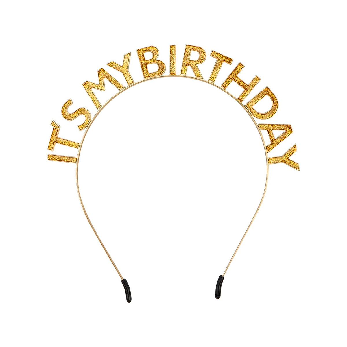 ACO-UINT Gold Birthday Headband Crown, Cute Sash & Tiara Set for Girls, Sweet Birthday Decorations & Gifts