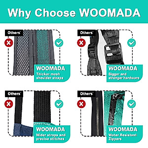 WOOMADA 17L Lightweight Packable Backpack Travel Hiking Daypack Foldable Small Backpack Water Resistant Bag for Men Women