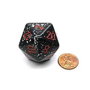 Jumbo d20 Counter - Speckled 34mm Dice: Space