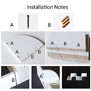 PIBM Stylish Simplicity Shelf Wall Mounted Floating Rack Shelves Partition Bookshelf Simple Hook up Coat Rack Living Room Bedroom,2 Colours, White , 82.3x20x20cm