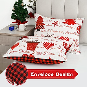 Lyacmy Merry Christmas Bedding Set Queen Size Christmas Tree Duvet Cover 3 Pieces Comforter Cover Set Snowflake Bedding Cover Quilt Cover with Zipper Closure Corner Ties (1 Duvet Cover, 2 Pillowcase)
