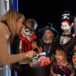 Rulyyo Halloween Goodie Bags with Stickers - 6 Design, 36 PCS Halloween Candy Bags Cute Halloween Treat Bags Halloween Paper Bags Trick or Treat Halloween Bags Halloween Party Favors Decorations