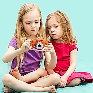 TOUMENY Digital Camera for Toddlers, Hd Mini Camera, Front and Rear Dual Lens 4000W Recordable, Digital Camera for 3 5 8 10 12 Year Old Boys and Girls, Birthday