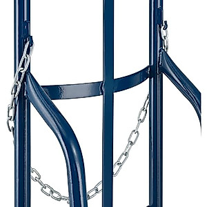 Global Industrial Single Cylinder Hand Truck with Curved Handle, 10" Semi-Pneumatic Wheels, 800 Lb. Cap, 47" H