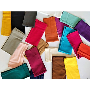 Fingercraft Dinner Cloth Napkins, Cotton Linen Blend 12 Pack Natural Premium Quality, Mitered Corners for Every Day Use Napkins are Pre Shrunk and Good Absorbency Christmas Cloth Napkins Ivory