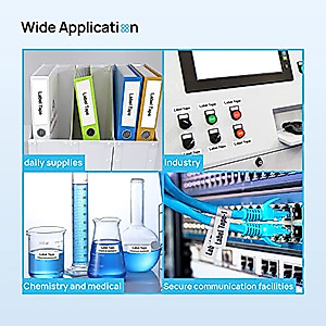 HALLOLUX Compatible Label Tape Replacement for Brother P-Touch TZe-231 TZe231 TZe-231S use with Label Maker PT-D400 PT-D600 PT-H300 PT-P700, Black on White, 0.47 Inch (12mm) x 26.2 Feet (8m), 6-Pack