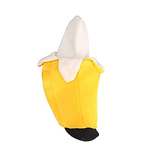 POPETPOP Banana Costume Roleplay Costume Pet Costume Halloween Banana Cosplay Funny Clothes for Puppy Dog for Party (S) Banana Costume Dog Coat