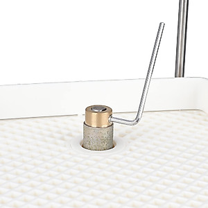 Lifancy Stained Glass Grinder, Portable Glass Grinder with 5/8" + 1" Replaceable Diamond Grinder Bit + Acrylic Bezel (110 V, 65 W,Red)