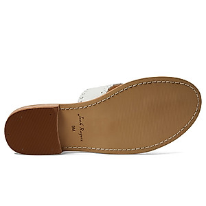 Jack Rogers Women's Jacks Flat Sandal, White/White, 9