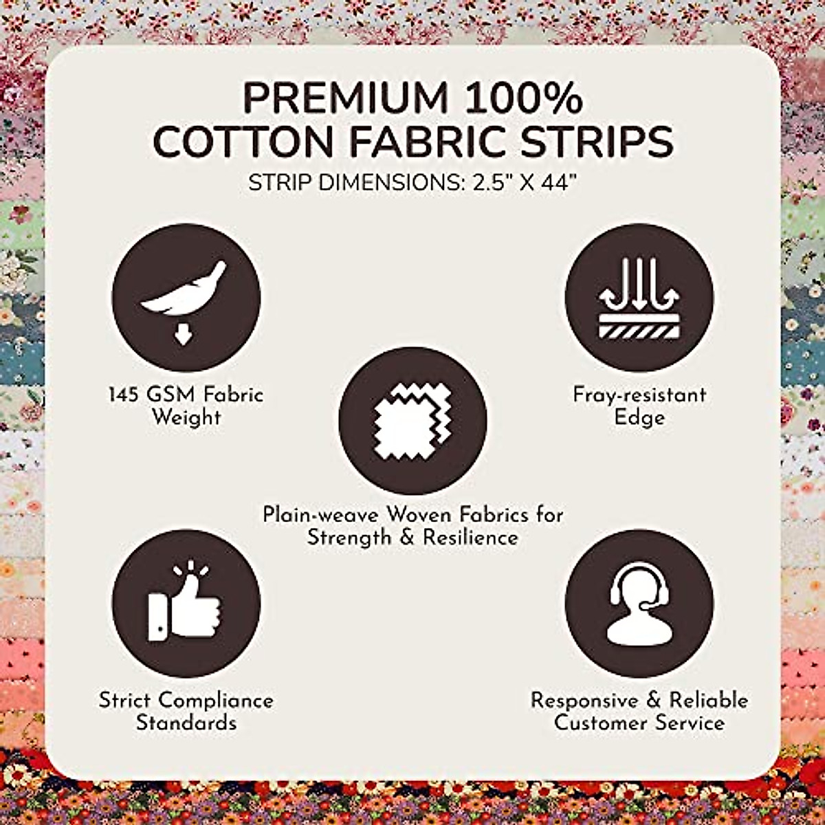 Tinyspool & Co. Jelly Roll Fabric Strips for Quilting, Crafting, and Sewing, 40 Strip Assorted Bundle, Soft Cotton for Blanket, Rug, Upholstery, Home Decor, and Purse Making, Waterlily Pond